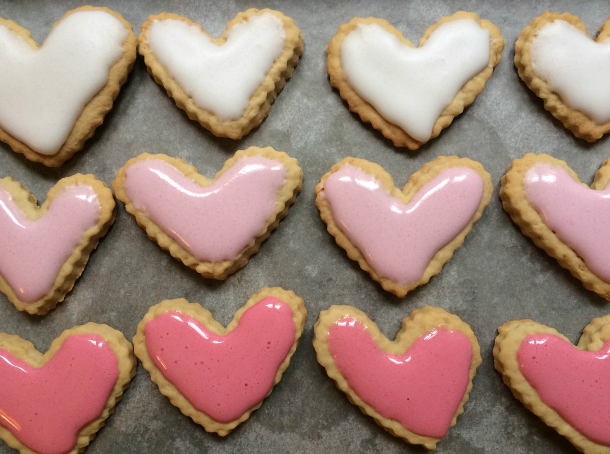 Rosewater raspberry hearts